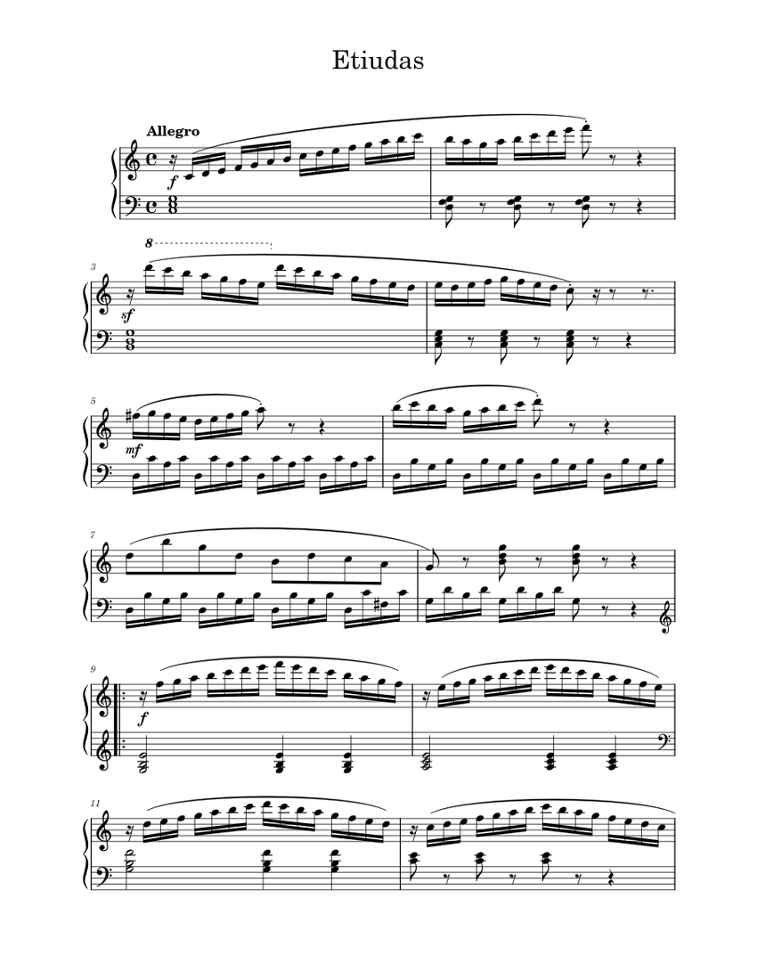 Etude - Carl Czerny Sheet music for Piano (Solo) | Musescore.com