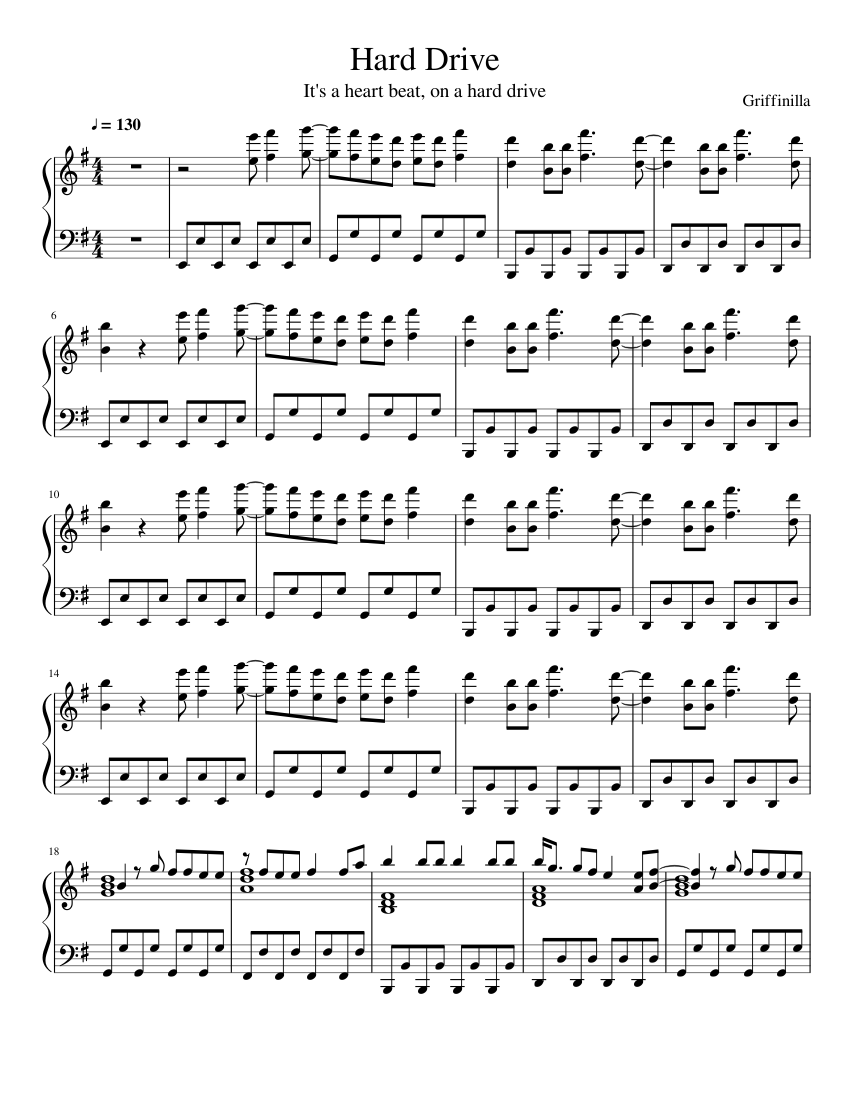 Hard drive Sheet music for Piano (Solo) | Musescore.com