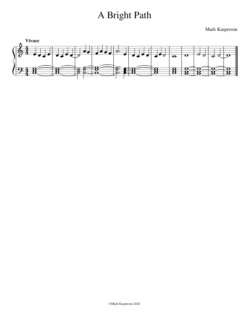 A Bright Path Sheet music for Piano (Solo) | Musescore.com
