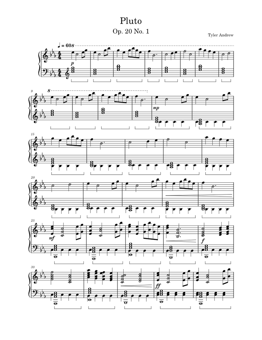 Pluto Sheet music for Piano (Solo) Easy | Musescore.com