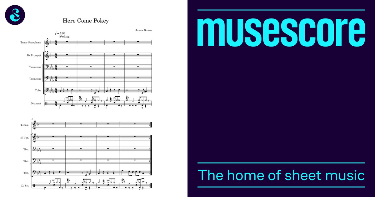 Here Come Pokey Sheet music for Trombone, Tuba, Saxophone tenor ...