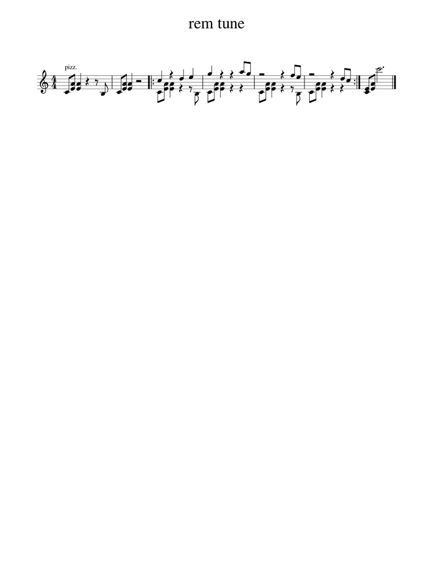 rem tune Sheet music for Violin (Solo) | Musescore.com