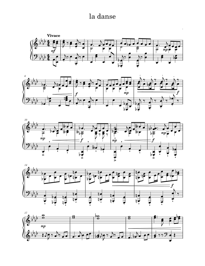 la danse Sheet music for Piano (Solo) | Musescore.com