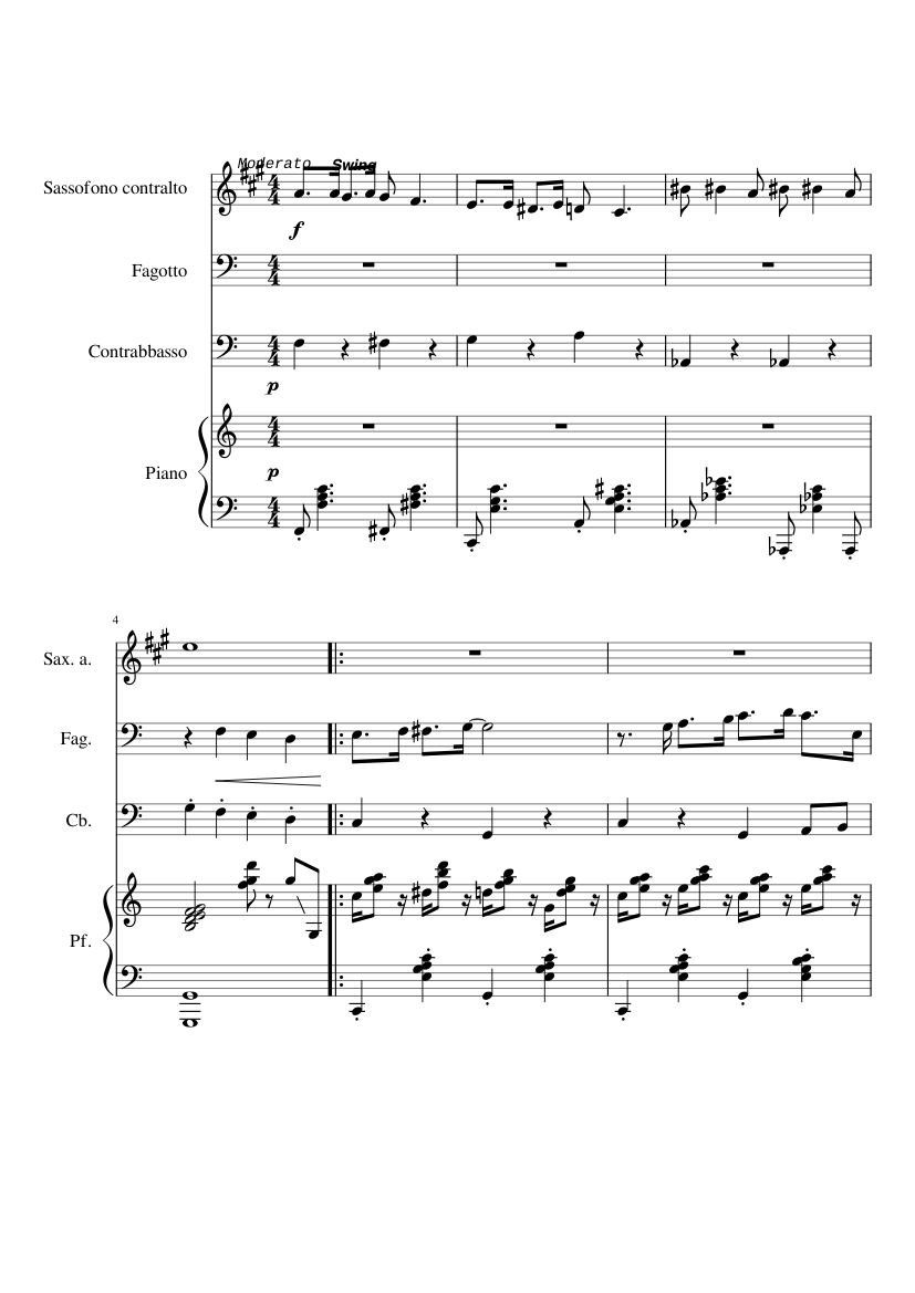 CHATTANOOGA CHOO CHOO Sheet music for Piano, Bassoon, Saxophone alto ...