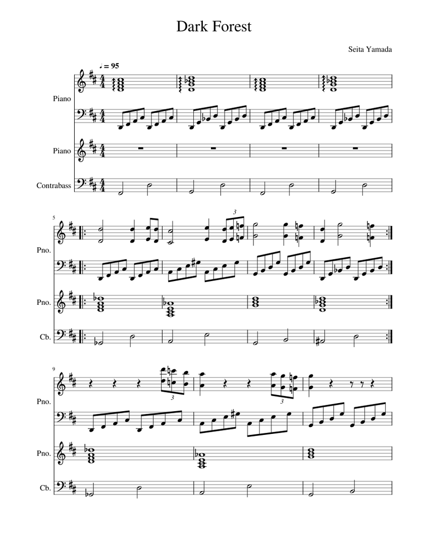 Dark Forest - piano tutorial