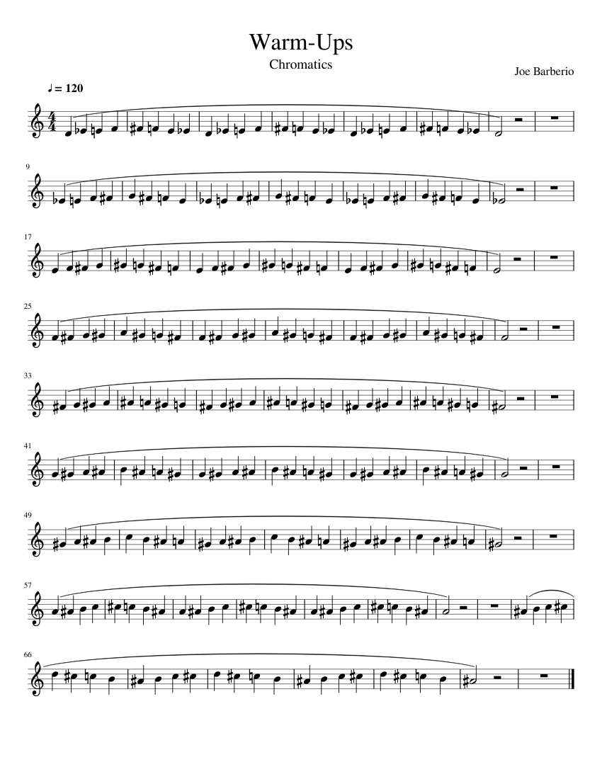 Warm-Ups (C) Sheet music for Saxophone alto (Solo) | Musescore.com
