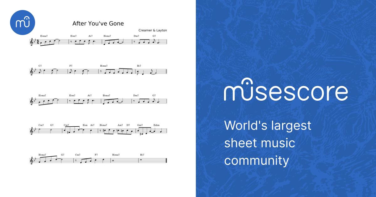 After You've Gone [lead sheet] - Creamer, Henry Layton, Turner Sheet ...