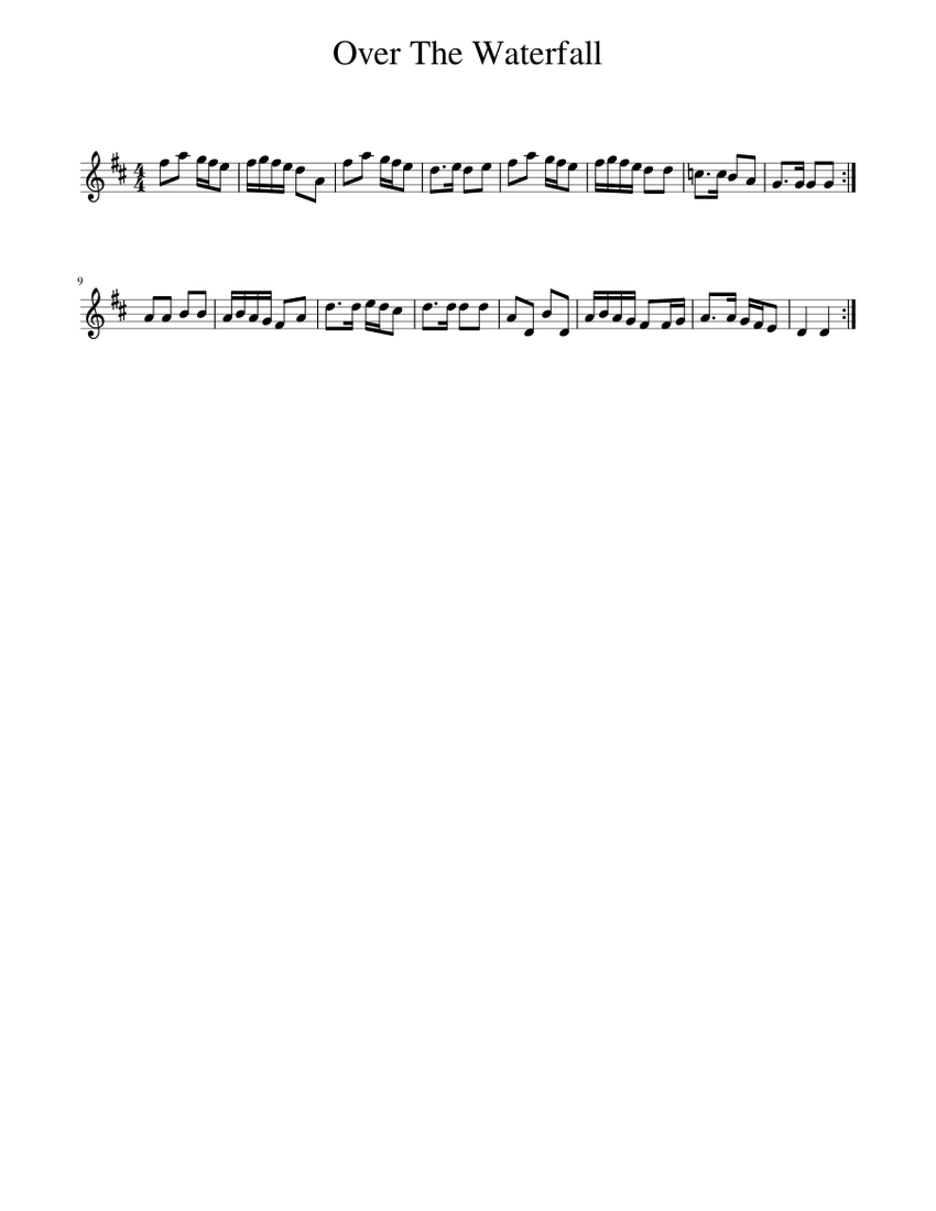 Over The Waterfall Sheet music for Piano (Solo) | Musescore.com
