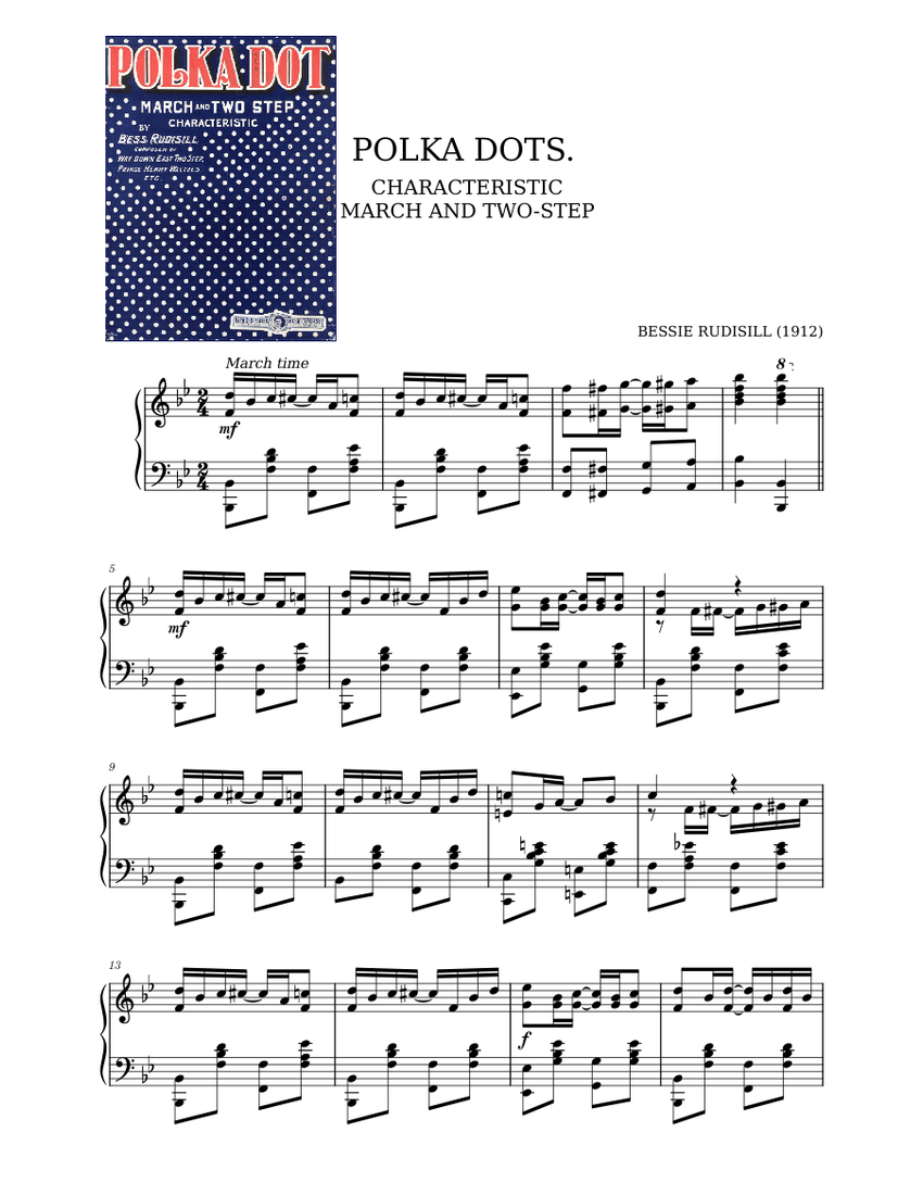 Polka Dot by Bess Rudisill (1912) Sheet music for Piano (Solo ...