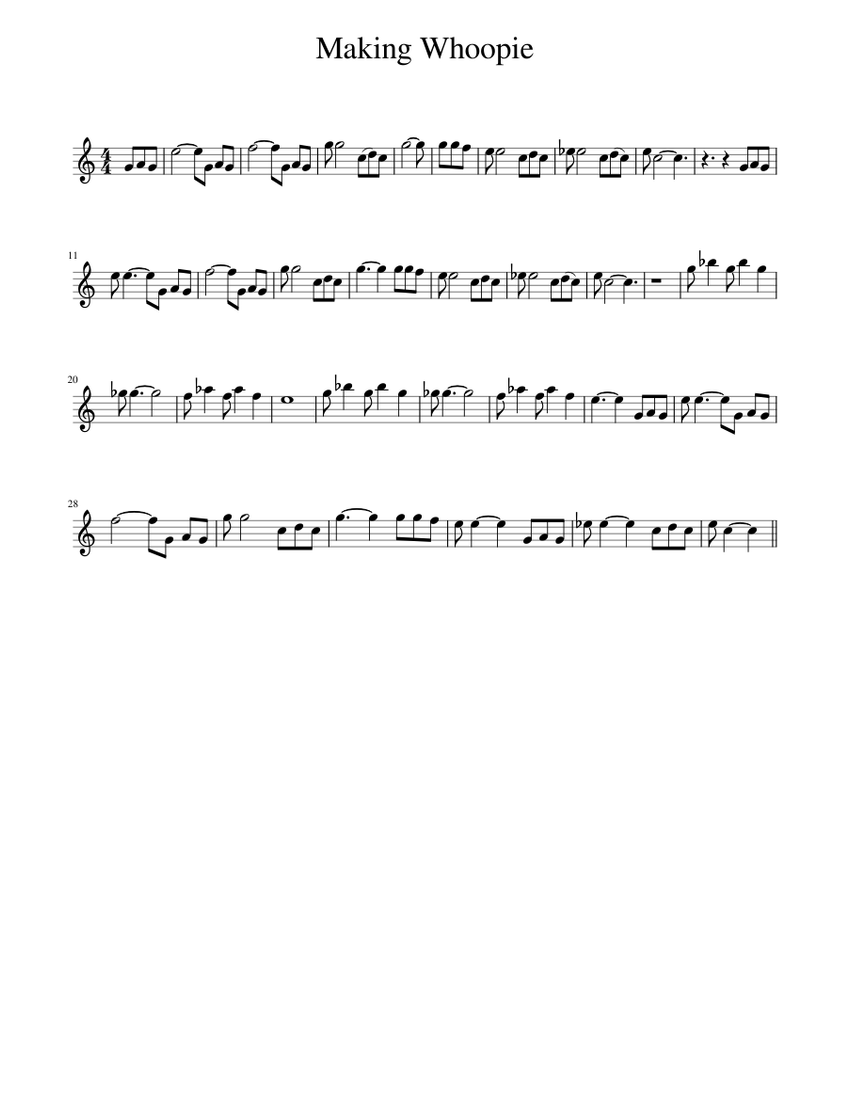 Making Whoopie Sheet music for Piano (Solo) | Musescore.com