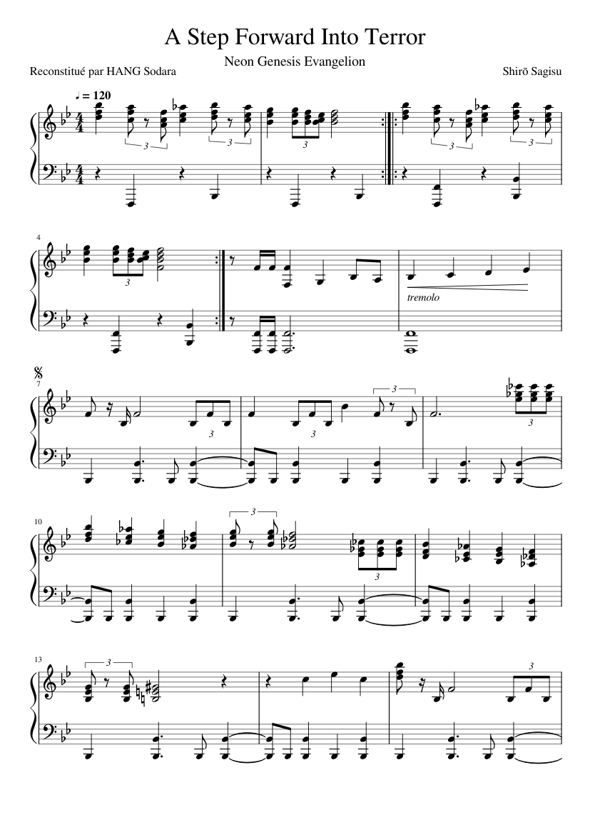 A Step Forward Into Terror Sheet music for Piano (Solo) | Musescore.com