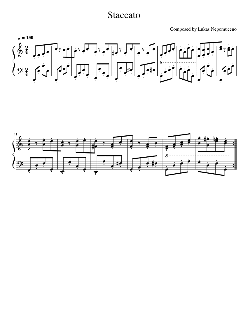 Staccato Sheet music for Piano (Solo) | Musescore.com