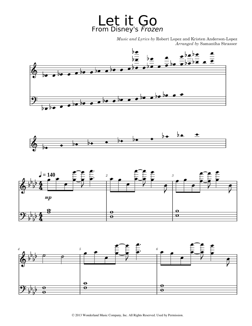 Let it Go Sheet music for Vibraphone (Handbell Ensembles) | Musescore.com