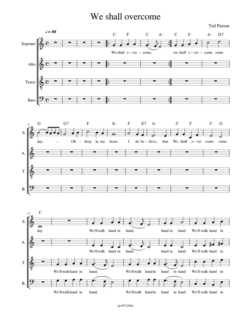 We shall overcome - piano tutorial