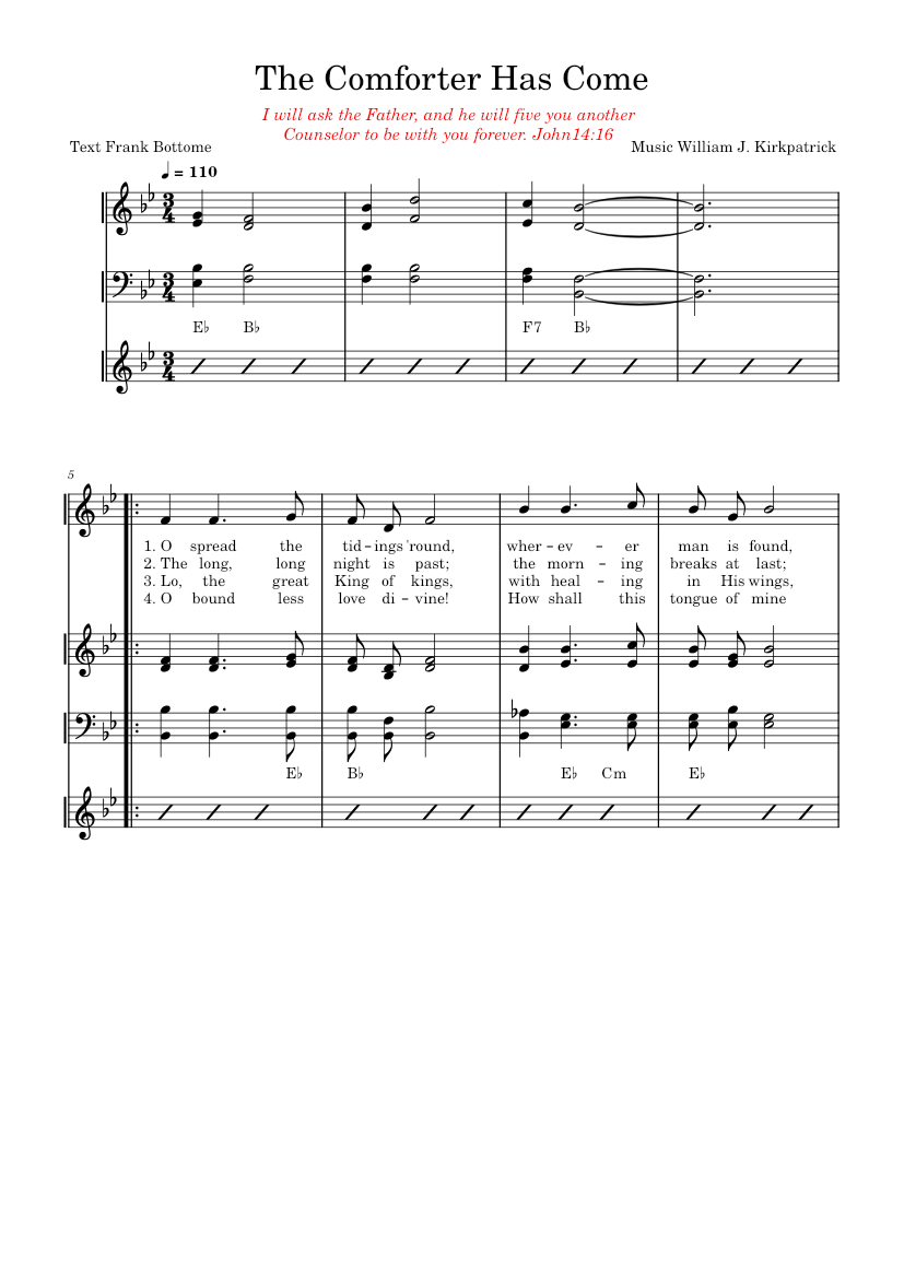 The Comforter Has Come Sheet music for Piano (Mixed Quartet ...