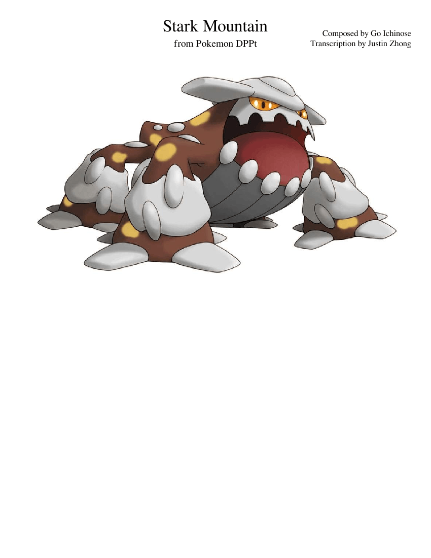 Stark Mountain (from Pokemon DPPt) Sheet music for Tambourine, Timpani ...
