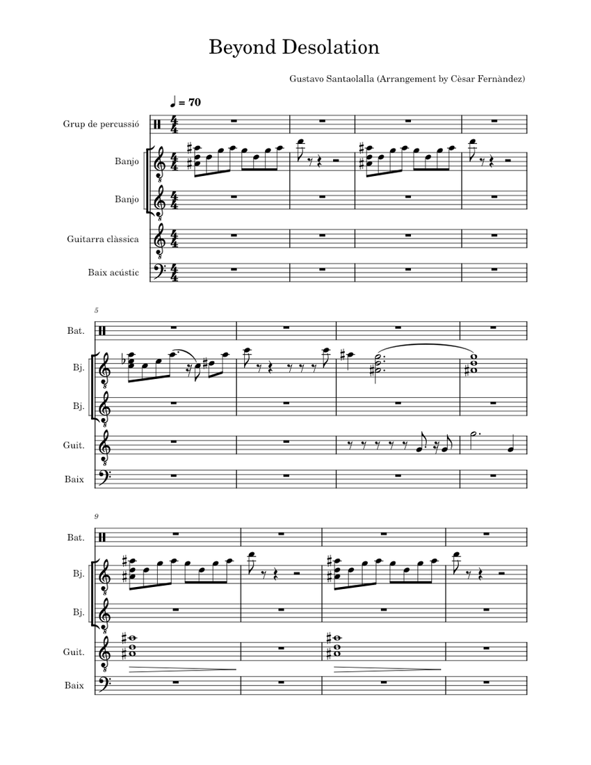Beyond Desolation (from The Last Of Us Part II) - Gustavo Santaolalla Sheet music for Guitar ...