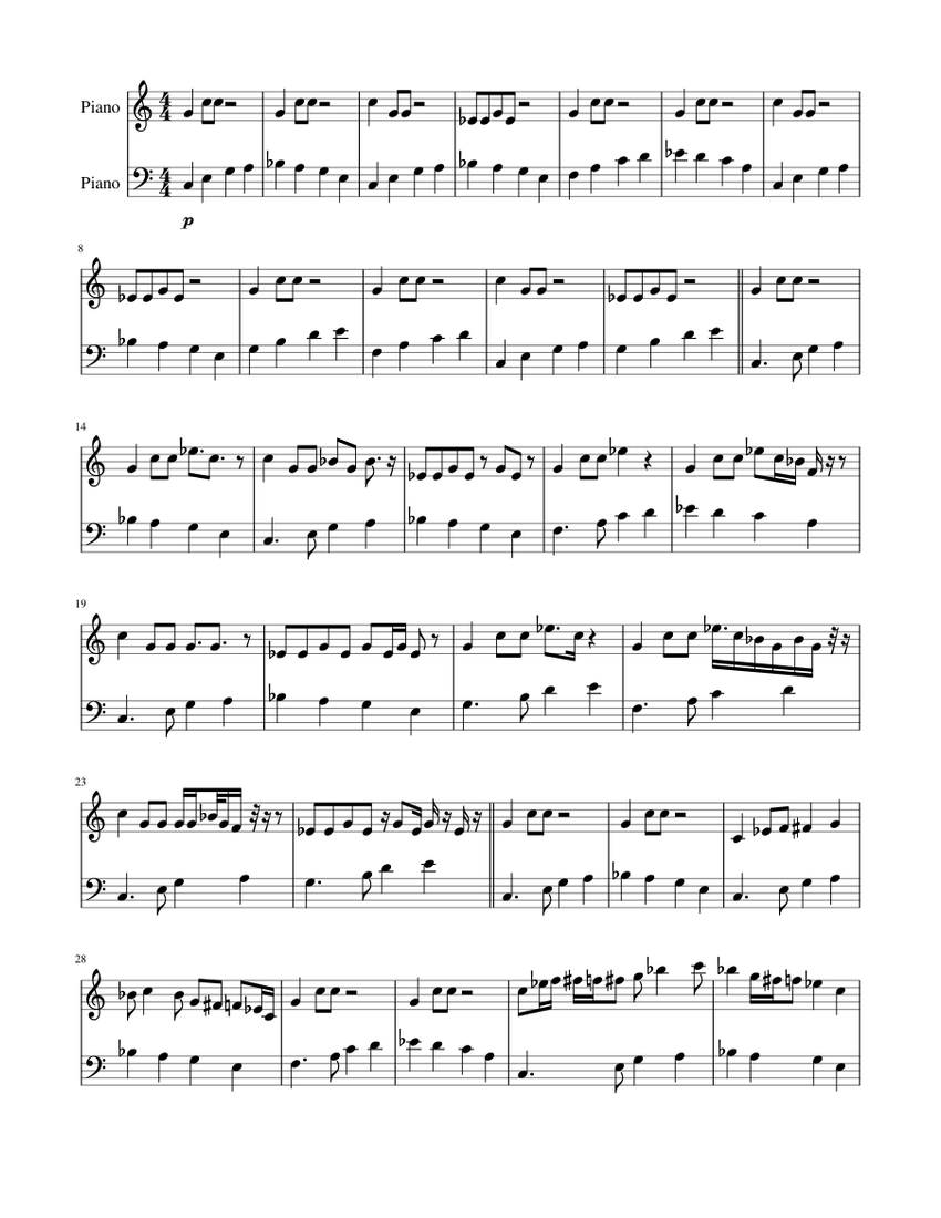 Blues composition Sheet music for Piano (Piano Duo) | Musescore.com