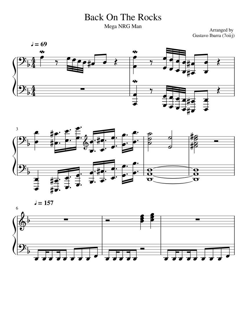 Back On The Rocks Sheet Music for Piano (Solo) | MuseScore.com