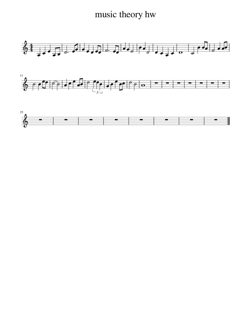 music theory hw Sheet music for Piano (Solo) | Musescore.com