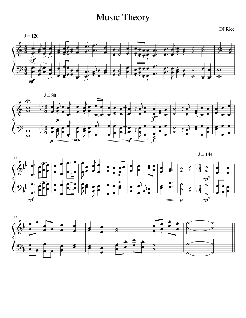 Music Theory Sheet music for Piano (Solo) | Musescore.com