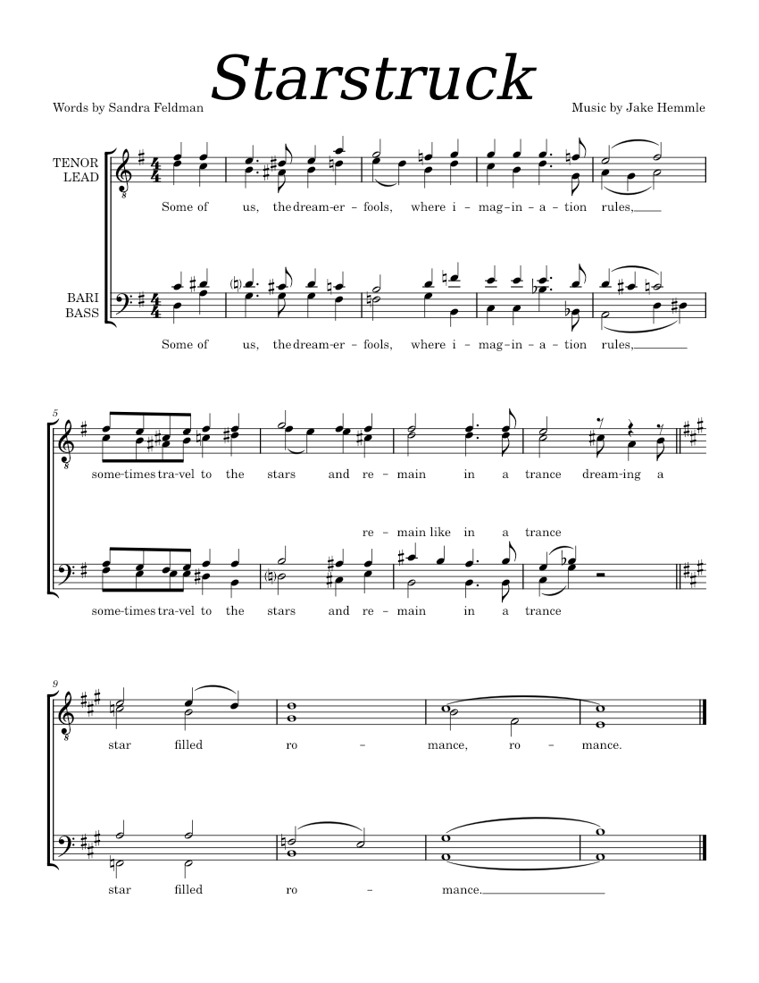 Starstruck Sheet music for Synthesizer (A Capella) | Musescore.com