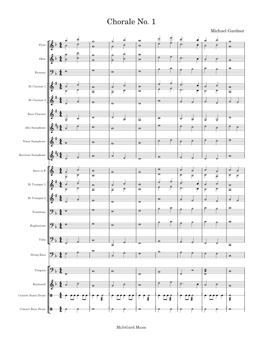 Progressive Chorales and Scale Exercises for Band - Part 1 Sheet music ...