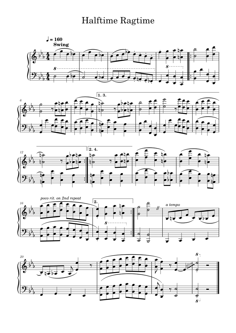 Halftime Ragtime Sheet music for Piano (Solo) | Musescore.com