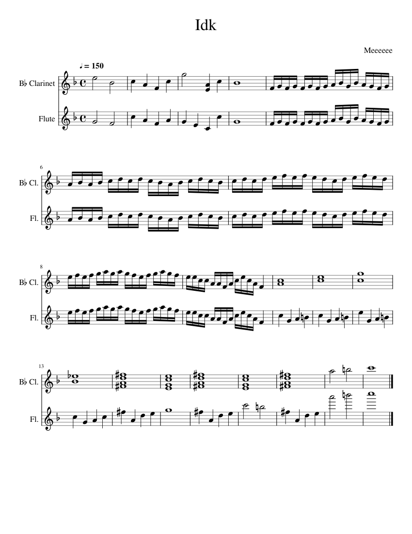 Something fun to work on Sheet music for Flute, Clarinet in b-flat ...
