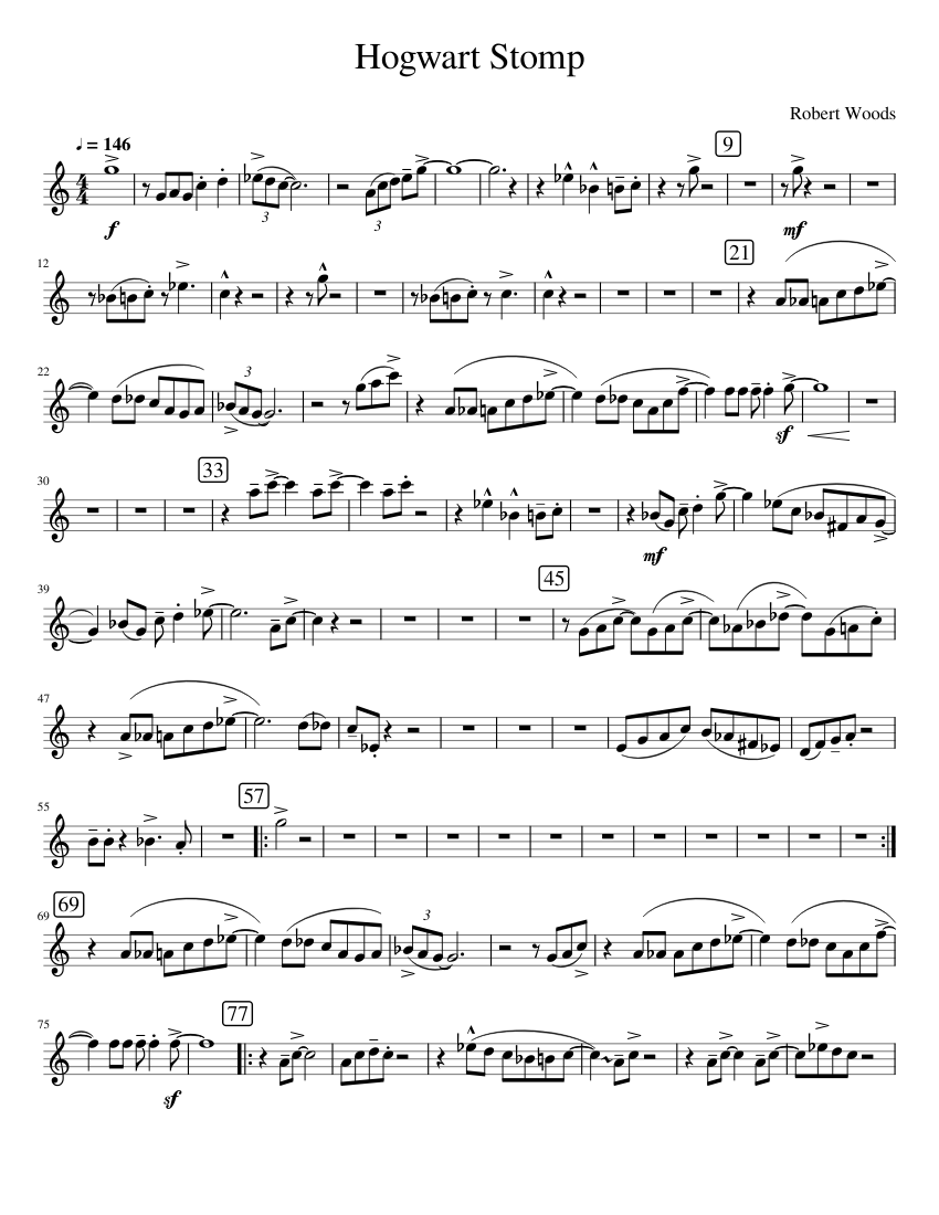 Hogwart_Stomp Sheet music for Trumpet in b-flat (Solo) | Musescore.com