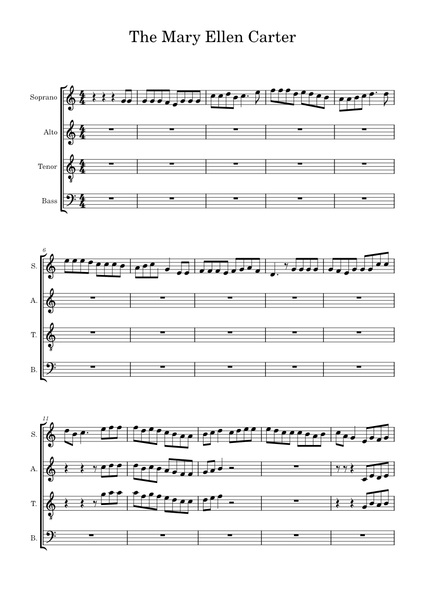 The Mary Ellen Carter Sheet Music for Soprano, Alto, Tenor, Bass voice ...