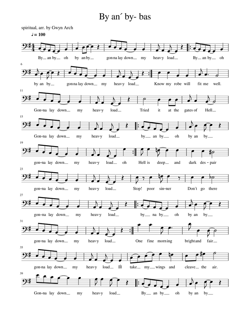 By an´ by- bas Sheet music for Piano (Solo) | Musescore.com