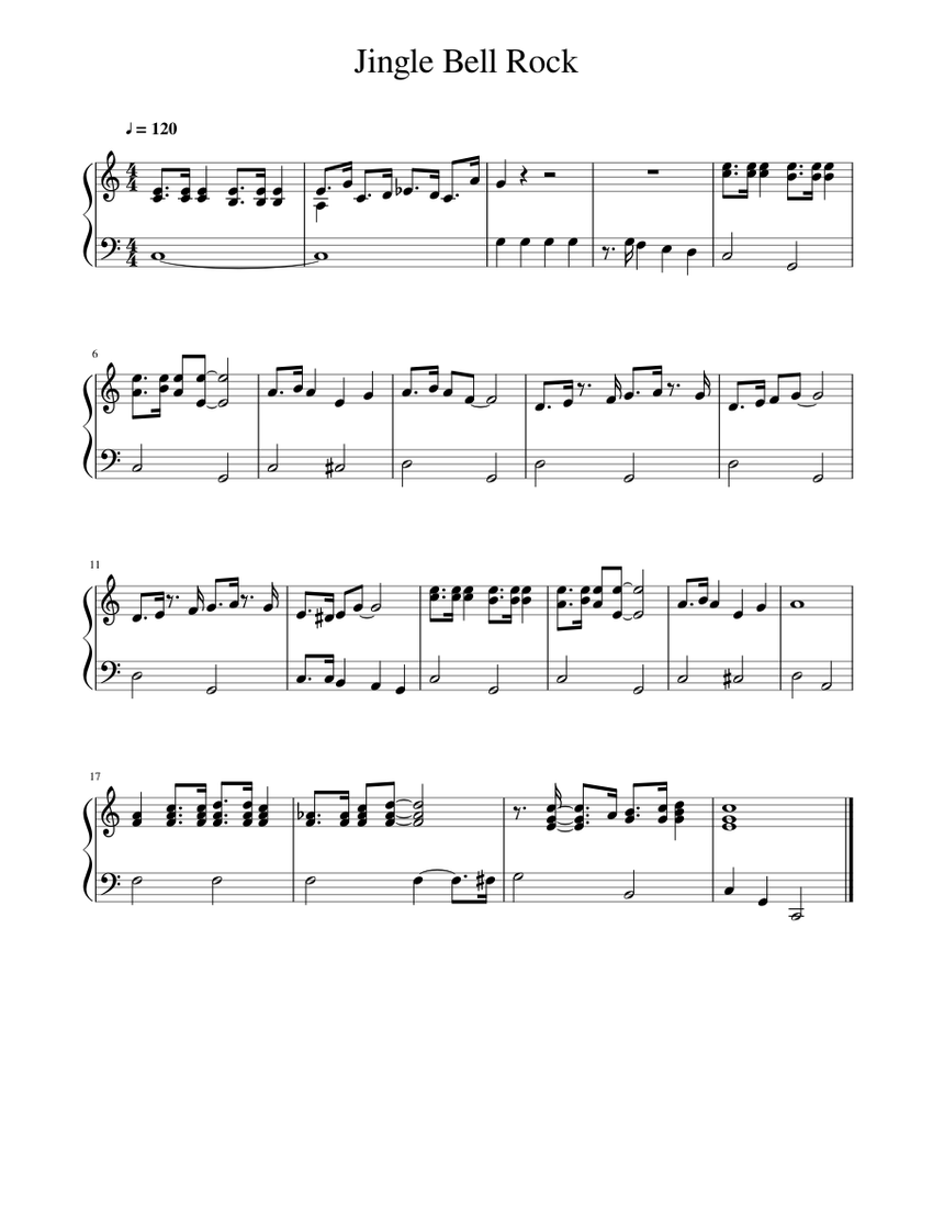 Jingle Bell Rock Sheet music for Piano (Solo) | Musescore.com