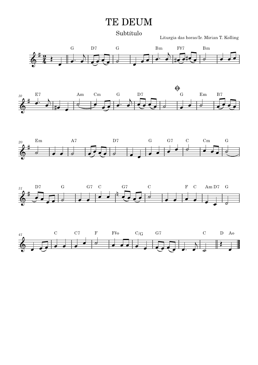 TE DEUM Sheet Music for Piano (Solo) Easy | MuseScore.com