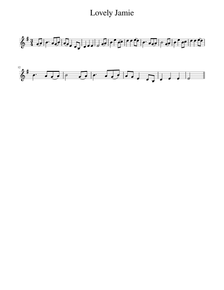Lovely Jamie Sheet music for Piano (Solo) | Musescore.com