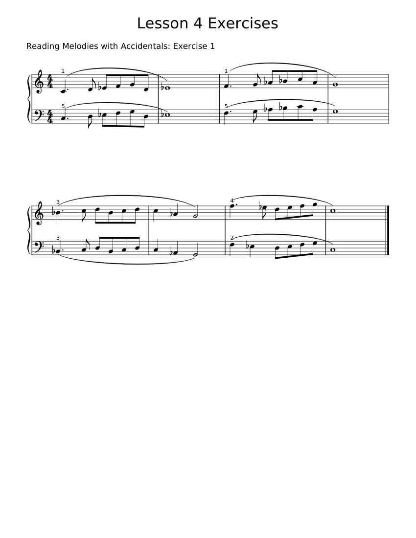 Exercises - Misc Sheet music for Piano (Solo) Easy | Musescore.com