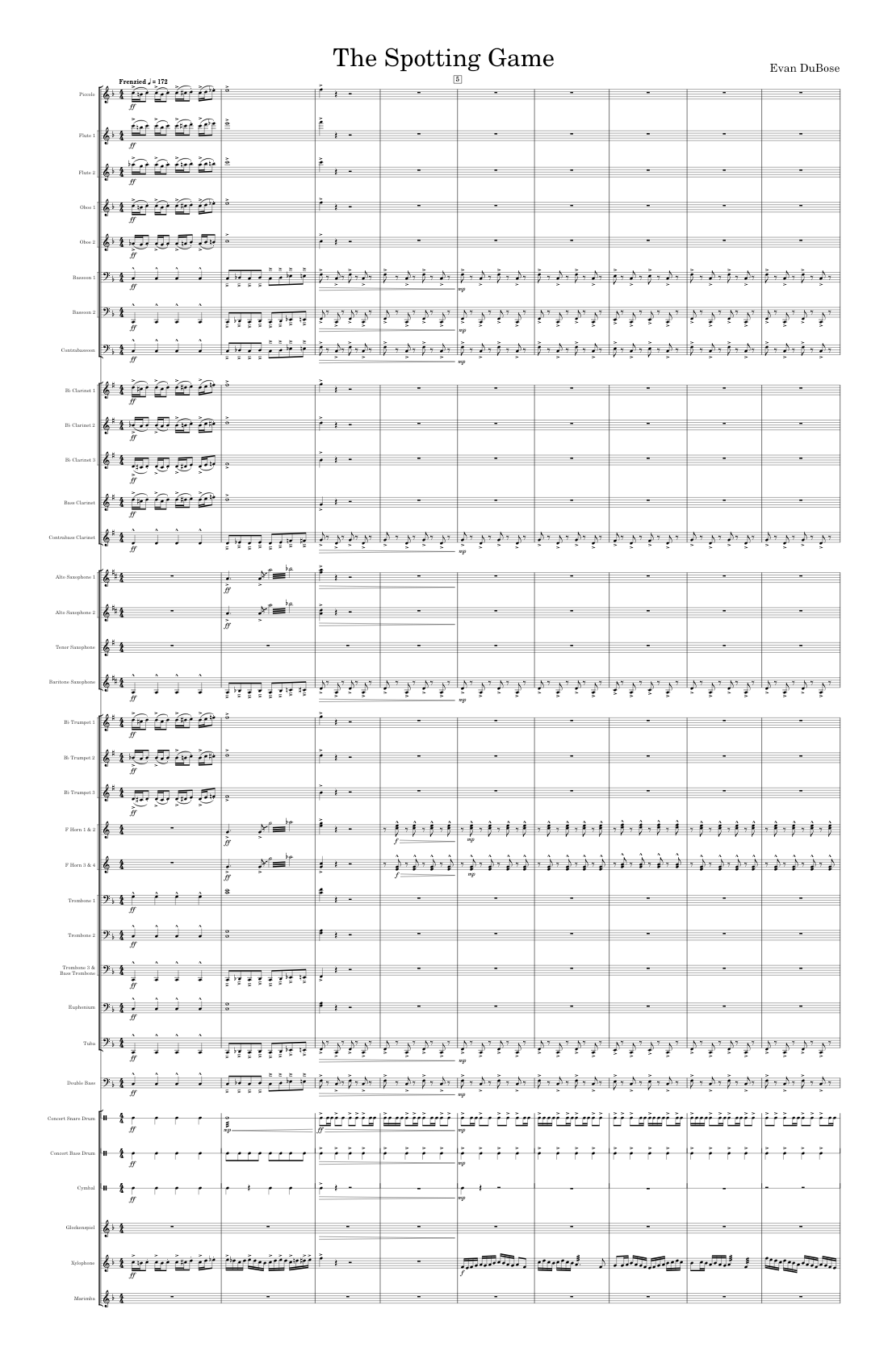 The Spotting Game Sheet music for Trombone, Euphonium, Tuba, Flute ...