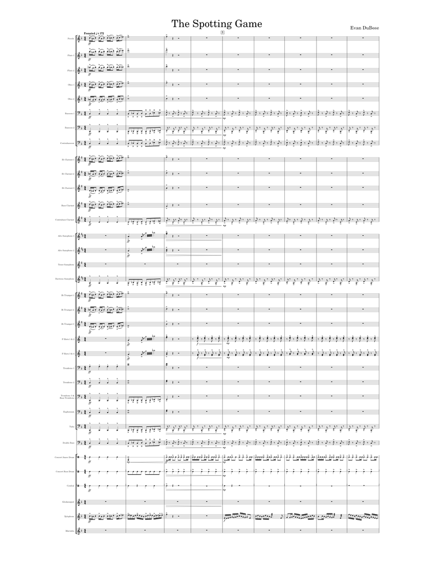 The Spotting Game Sheet music for Trombone, Euphonium, Tuba, Flute ...