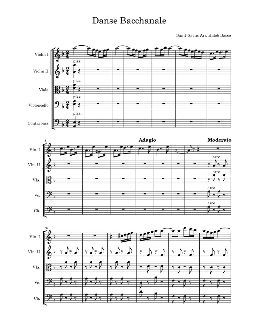 Samson et Dalila, Op. 47: Danse Bacchanale – Camille Saint-Saëns Danse Bacchanale Sheet music ...