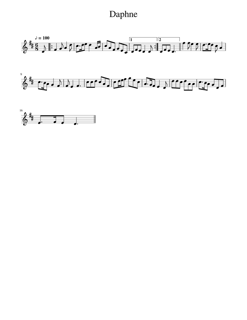 Daphne Sheet music for Piano (Solo) Easy | Musescore.com