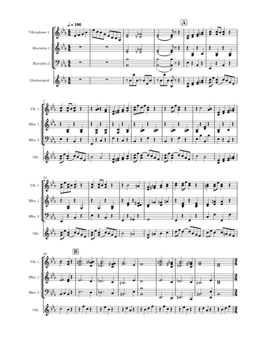 The Glow-Worm – Paul Lincke Glow Worm Sheet music for Vibraphone, Glockenspiel, Marimba ...