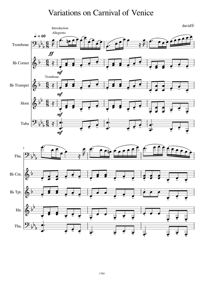 Fantaisie and Variations on The Carnival of Venice - Jean-Baptiste ...