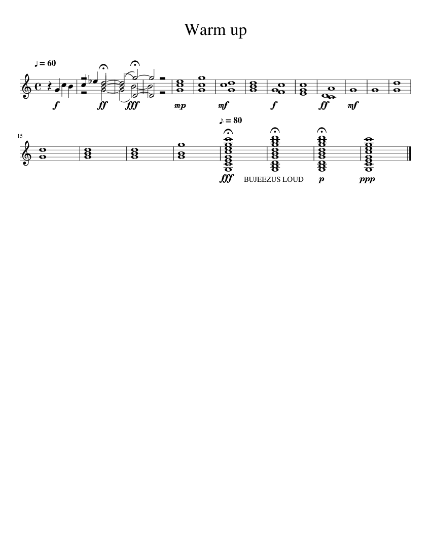 Warm up Sheet music for Piano (Solo) | Download and print in PDF or ...