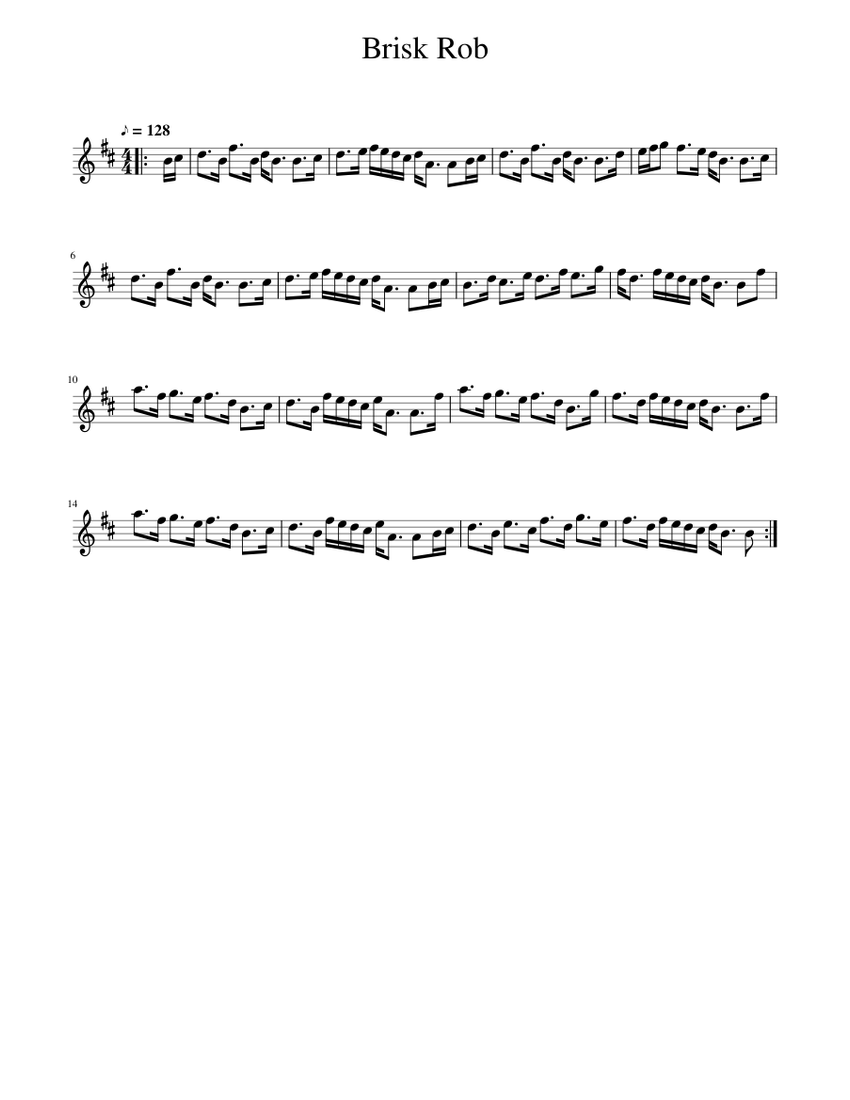 Brisk Rob Sheet music for Piano (Solo) Easy | Musescore.com