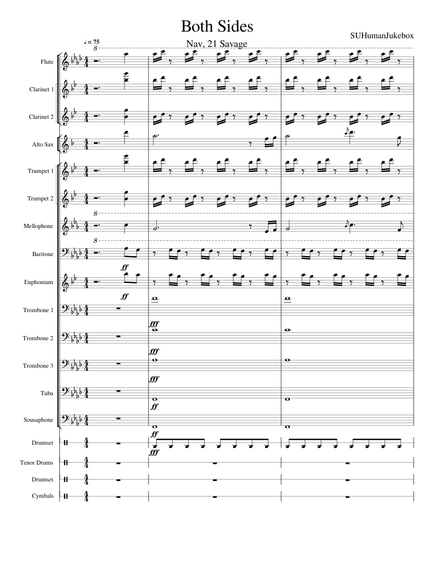 Both Sides Sheet music for Trombone, Euphonium, Tuba, Mellophone & more ...