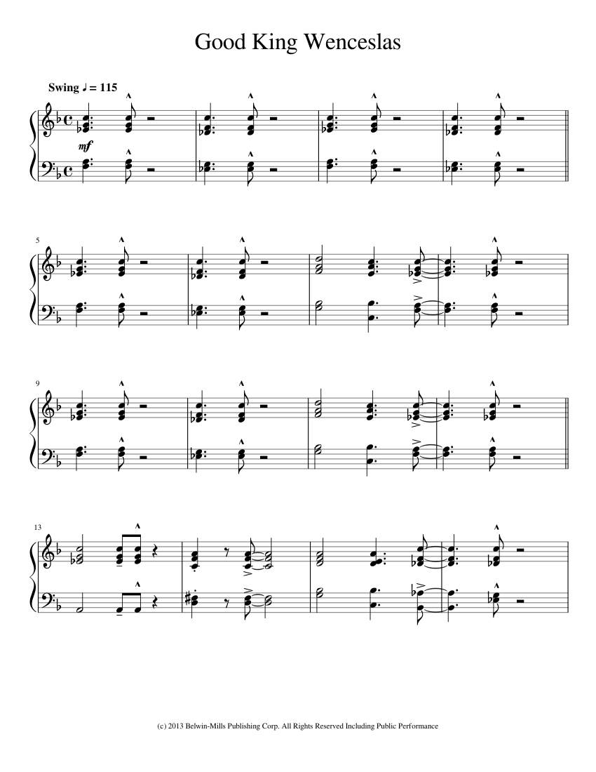 Good King Wenceslas Sheet music for Piano (Solo) | Musescore.com