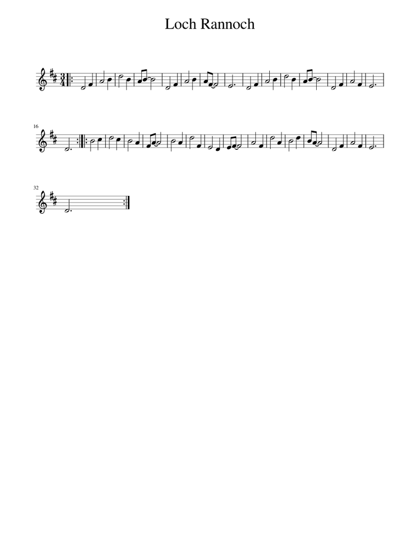 Loch Rannoch Sheet music for Piano (Solo) | Musescore.com