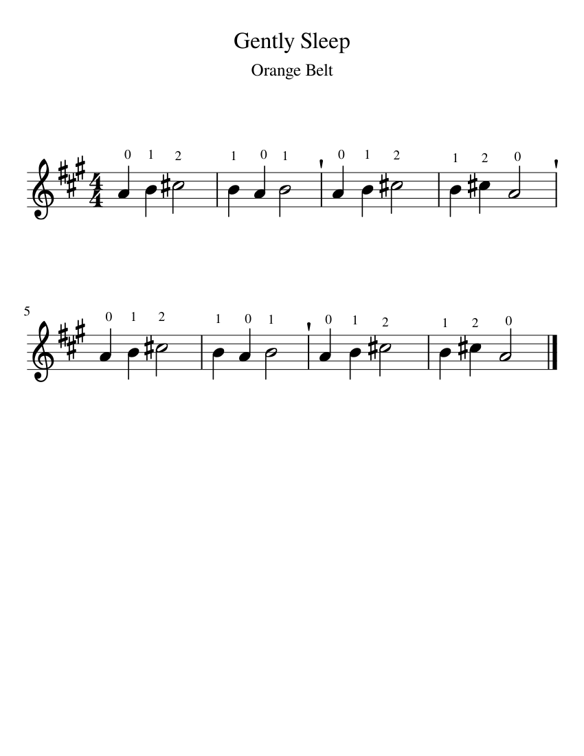 Gently Sleep Sheet music for Piano (Solo) | Musescore.com