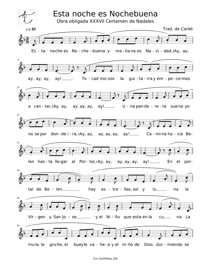 Esta noche es Nochebuena - piano tutorial