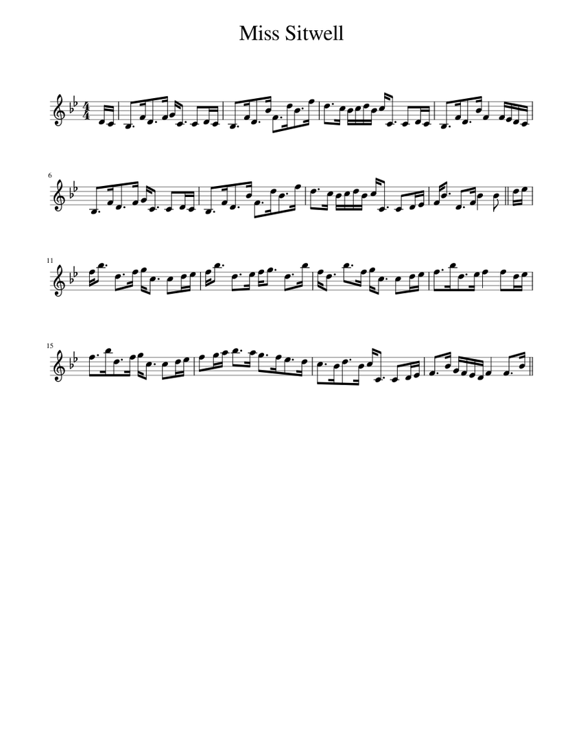 Miss Sitwell Sheet music for Piano (Solo) Easy | Musescore.com